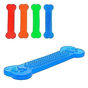 Whipin Dog Toys Dog Chew Toys Rubber Bone Toy Aggressive Chewers Dog Toothbrush Doggy Puppy Dental Care for Dog Accessories (Color : 1PCS Random Color)