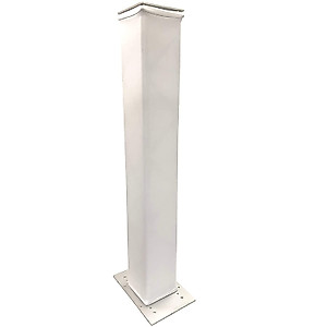 Open Top and Bottom 2 Meter White Totem/Lighting Truss Stand Scrim Cover Sleeve Sock (6ft)