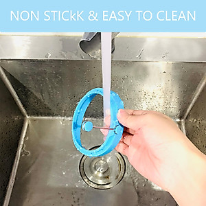 YOLCAR Egg Ring Set, Silicone Egg Ring Molds, Fried Egg Rings and Non-stick Egg Cooker Ring, Multicolor, 4Pack