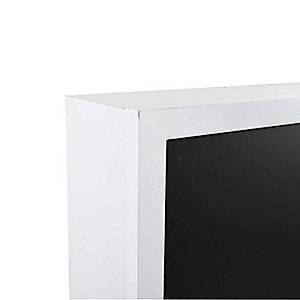 Prinz Work from Home Fold Down Wall-Mounted White 36' X 24' Murphy Desk with Chalkboard, 36' X 24' X 5'