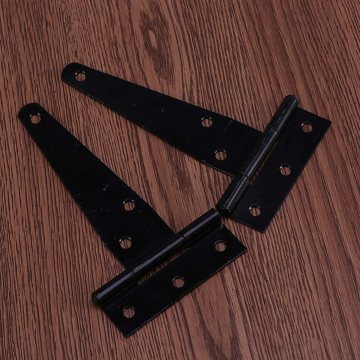 Hemoton 6PCS 4 gate Hinges for Wooden Fences Door Hinges Hardware Fence Hinges Garden shed Hinges T Shape Hinge self Closing Door Hinges Barn gate Hinges barn Door gate Steel Door Ball