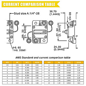 30Amp Circuit Breaker,12V-48V DC Fuse Holder with Reset Button for Car Audio Amps Overload Protection(30A)