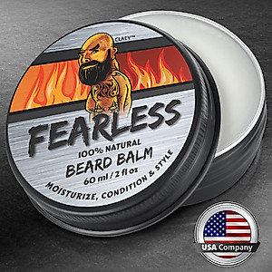 Claev Beard Balm (2 oz), 100% Top-Grade Natural Beard Conditioning & Styling Balm, Designed for Rugged, Active, or Outdoorsy Men, Includes Shea Butter, Vegan Beeswax, Cedarwood Oil, is a US Company