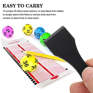 ABOOFAN Scratcher Tool 20pcs Plastic Scraper Tool Keychain Scoop Shape Ticket Scratcher Keyring Gamble Lucky for Labels Films Sublimation