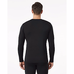 LAPASA Men's Thermal Underwear Top Crewneck Long Sleeve Shirt Base Layer Heavyweight Winter Thermoflux 300 M26 Large Black