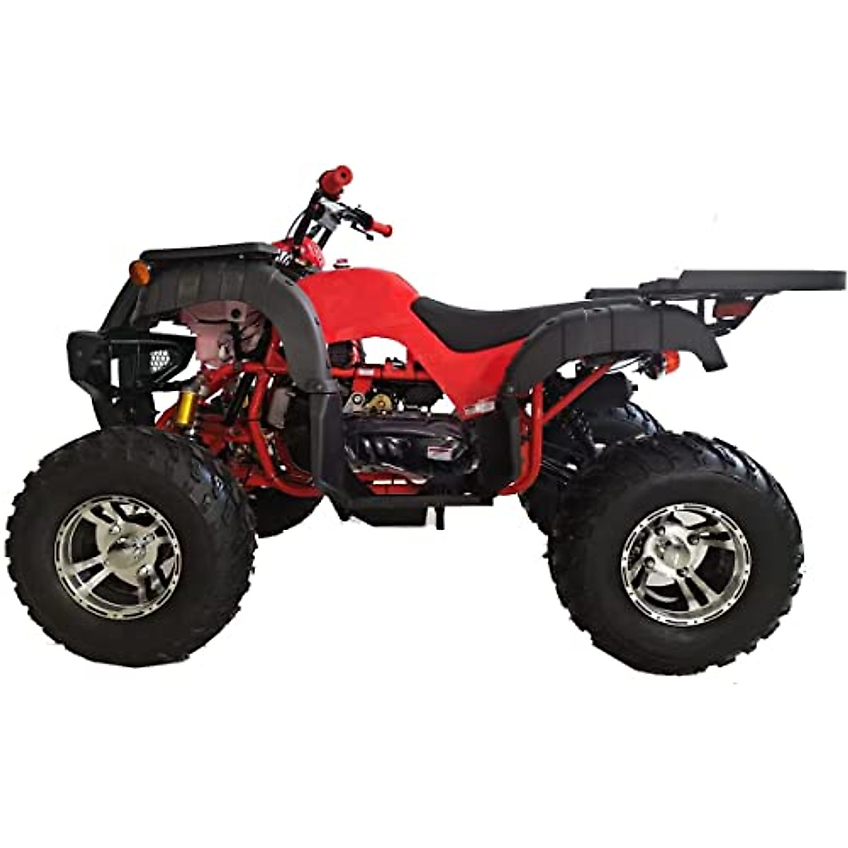 HHH 200cc Adult ATV with Automatic Transmission w/Reverse, Big 23"/22" Aluminium Rim Wheels! (Red color)