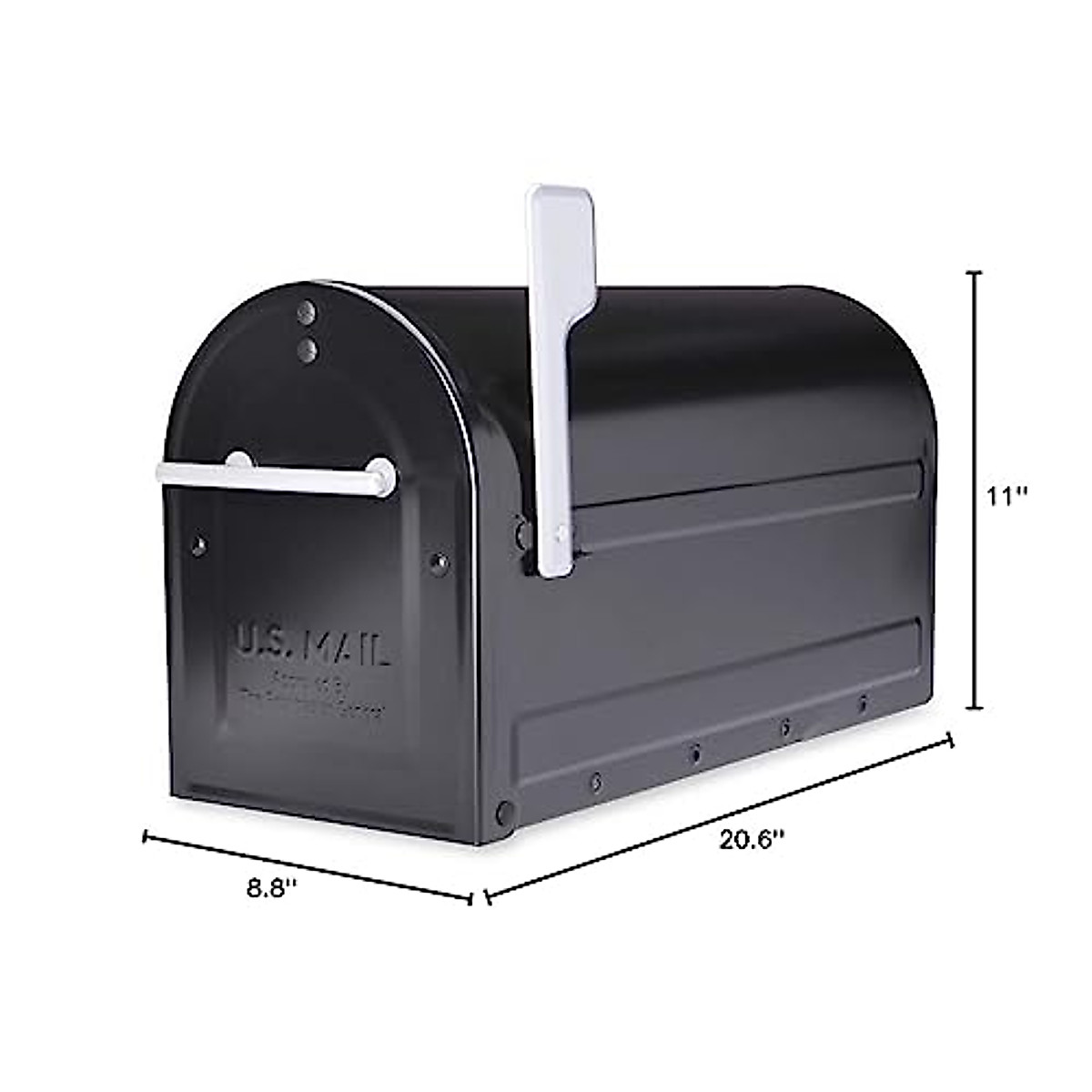 Architectural Mailboxes 7900-7B-SR-10 Boulder Postmount Mailbox, Large, Black