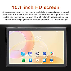 Office Tablet, 10 IPS 7000mAh 2 Card Slots Dual Camera Student Tablet 6GB RAM 256GB ROM for Work (U.S. regulations)