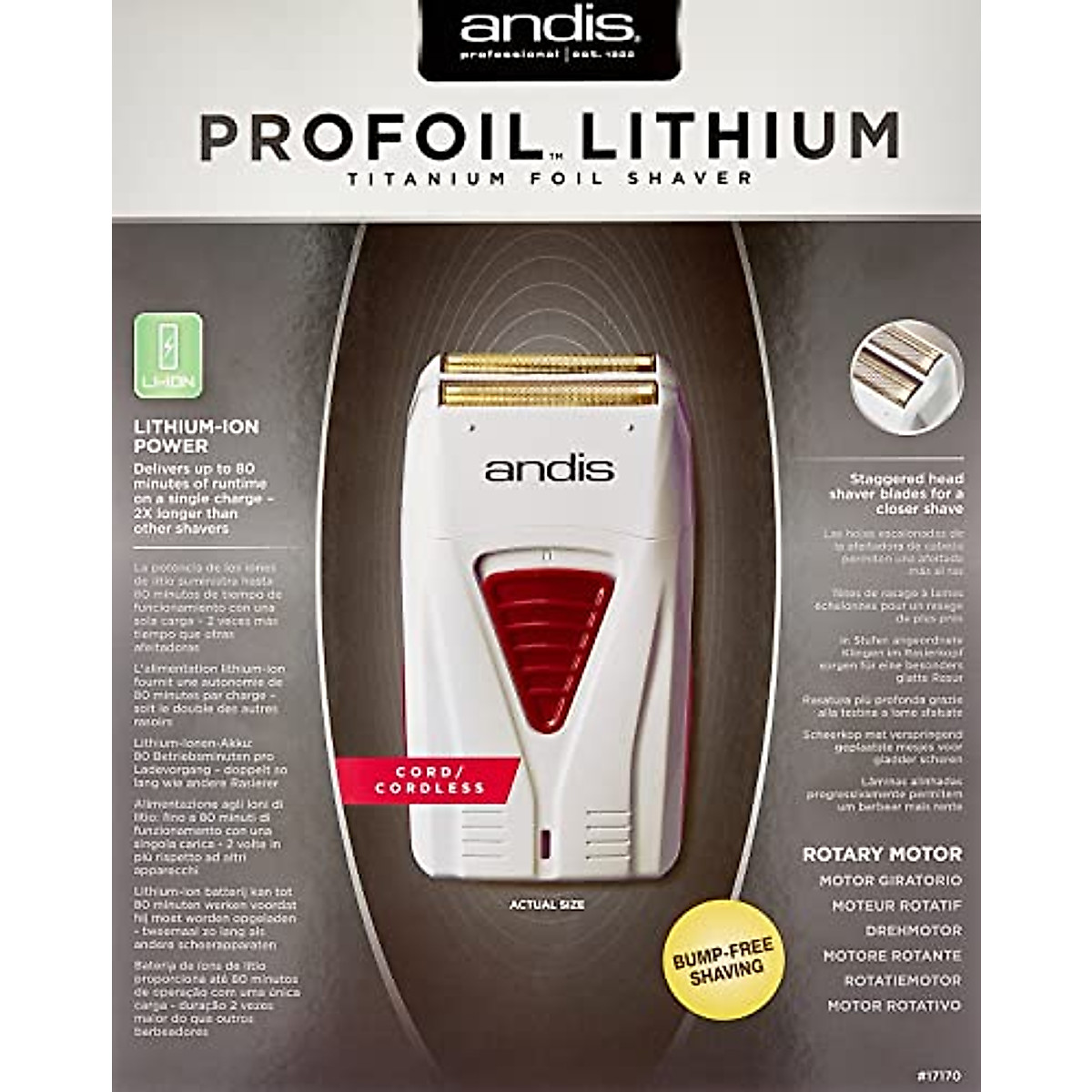 Andis TS-1 Gold Titanium Foil Shaver