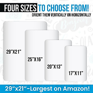 17x11 Stain-Resistant Magnetic Whiteboard for Fridge - Includes 4 Markers and Big Eraser with Magnets - Magnetic Dry Erase Board | Refrigerator White Board Organizer and Planner