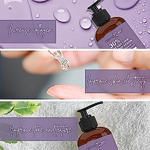 DERMAXGEN Lift And Firm 30% Peptide Serum - Matrixyl 3000, Vitamin C & E + Hyaluronic Acid + Aloe Vera | Collagen Booster, Skin Tightening & Anti-aging Formula - (8 FL OZ) For All Skin Types