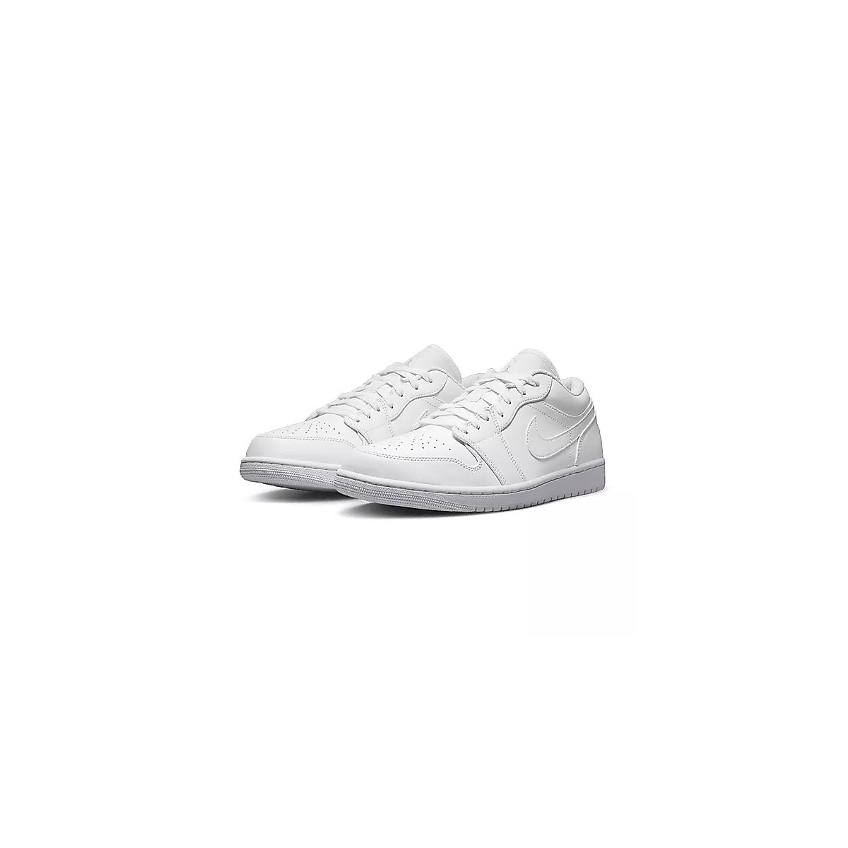 Jordan Mens Air Jordan 1 Low 553558 136 - Size 8.5 White/White-White