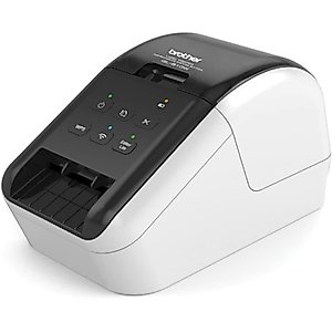 Brothe QL-810W Ultra-Fast Label Printer with Wireless Networking Direct Thermal Black/Red Labels