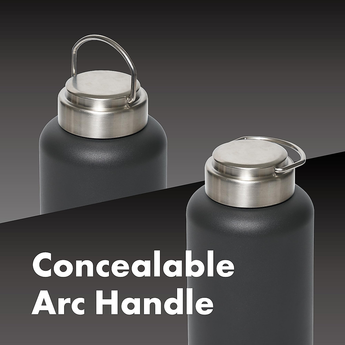 WOKY TICERA 40oz Titanium Ceramic Coated Tumbler - Stainless Steel Vacuum Insulated Water Bottle, Leak-Proof, Hook Handle Lid - Ideal for Gym, Travel, and Everyday Use (Forest Green)