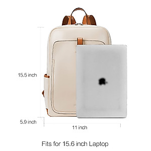 BOSTANTEN Leather Laptop Backpack Purse Casual College Casual Bags Daypack and Womens Wallet Genuine Leather Wallets Large Capacity Cash Cluth Purses