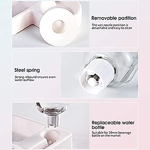 Bibabala Automatic Pet Feeder and Water Dispenser, 2 in 1 Feeder Bowl with Water Bottle Detachable, Fit for Small Dogs and Cats Kitten Puppy Rabbit Bunny(White)