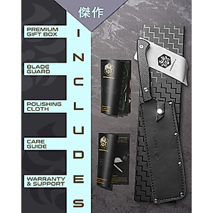 KESSAKU 8-Inch Nakiri Vegetable Cleaver Knife - Senshi Series - Forged Japanese AUS-8 High Carbon Stainless Steel - Carbon Fiber G10 Handle with Sheath