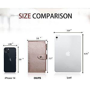 Travelambo Wallet Women RFID Blocking Bifold Multi Card Wallet Case with Zipper Pocket RFID Wallet Women