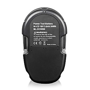Orstaimer 3.5Ah Ni-CD Battery Replacement for Dewalt 18 Volt Battery XRP DE9096 DE9098 DW9095 DW9096 DW9098 DE9503 DC9099 dc9098 DE9039 DE9095 Compatible with 18V Cordless Power Tools 2Packs