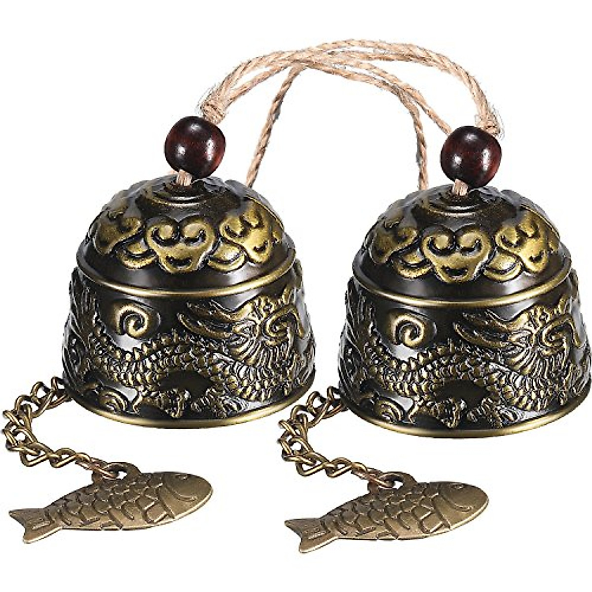 Vintage Dragon Fengshui Bells: Good Luck Wind Chimes & Decor