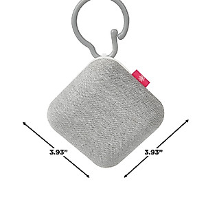 Project Nursery Portable Sound Soother for Baby, White Noise Sound Machine and Sleep Soother with 8 Calming Sounds and 2 Lullabies, Sleep Timer, Volume Control and Flexible Clip, Gray