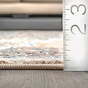 nuLOOM Vintage Medallion Thea Area Rug, 6' 7" x 9', Beige