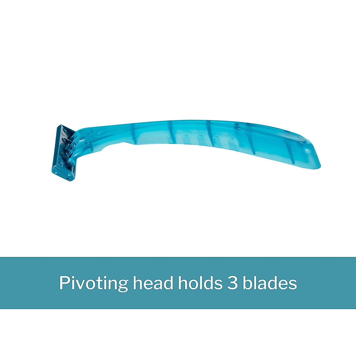 McKesson Disposable Razors, Stainless Steel Triple Blade, Lubricated Strip, Ergonomic Handle, Turquoise, 10 Count, 1 Pack