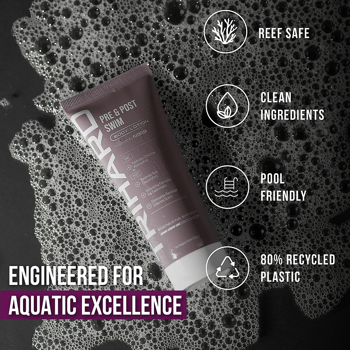 TRIHARD Advanced Swimmer's Lotion | Pre-Swim Skin Shield | Post-Swim Chlorine Moisturizing & Chlorine Removal | Olympian's Choice