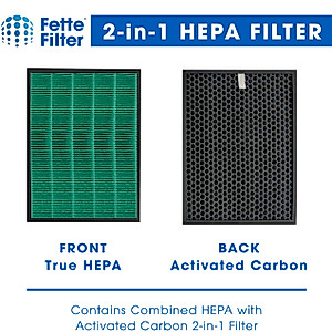400/400S Replacement Filter for Coway AIRMEGA Max2 400 400S 400(G) 400S(G) Air Purifier, Max2 Green True HEPA and Active Carbon Filter Set, AP-2015-FP, 2 Pack