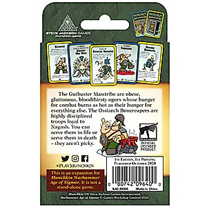 Steve Jackson Games Munchkin Warhammer Age of Sigmar: Guts and Glory Card Game (Expansion) | 112 Cards | Family Game | Fantasy Adventure RPG | Ages 10+ | 3-6 Players | Avg Play Time 120 Min
