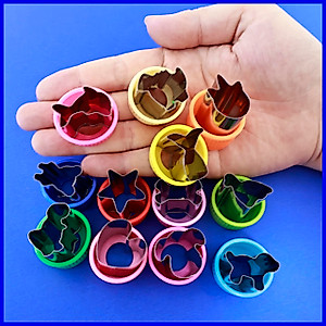 Vegetable Cutter Shapes Set, 12pcs, Mini Cookie Cutters Set Fruit Cookie Pastry Stamps Mold -for Kids Baking and Food Supplement Accessories