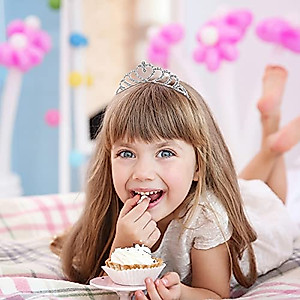 Lovelyshop Girls Heart Rhinestone Tiara Crown for Wedding Prom Birthday Prinecess Party-2pack