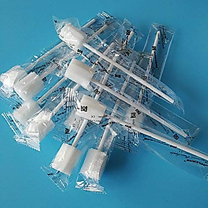 MUNKCARE Oral Swabs Disposable- Untreated and Unflavored Mouth Oral Cleaning Sponge Toothbrushes White 100 Counts