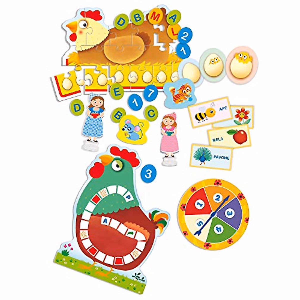 Liscianigiochi Carotina Banquet Chalkboard Led 3 in 1 Game for Kids, 77465, Multicolor, ‎94.5 x 9 x 67 cm; 2.8 kg