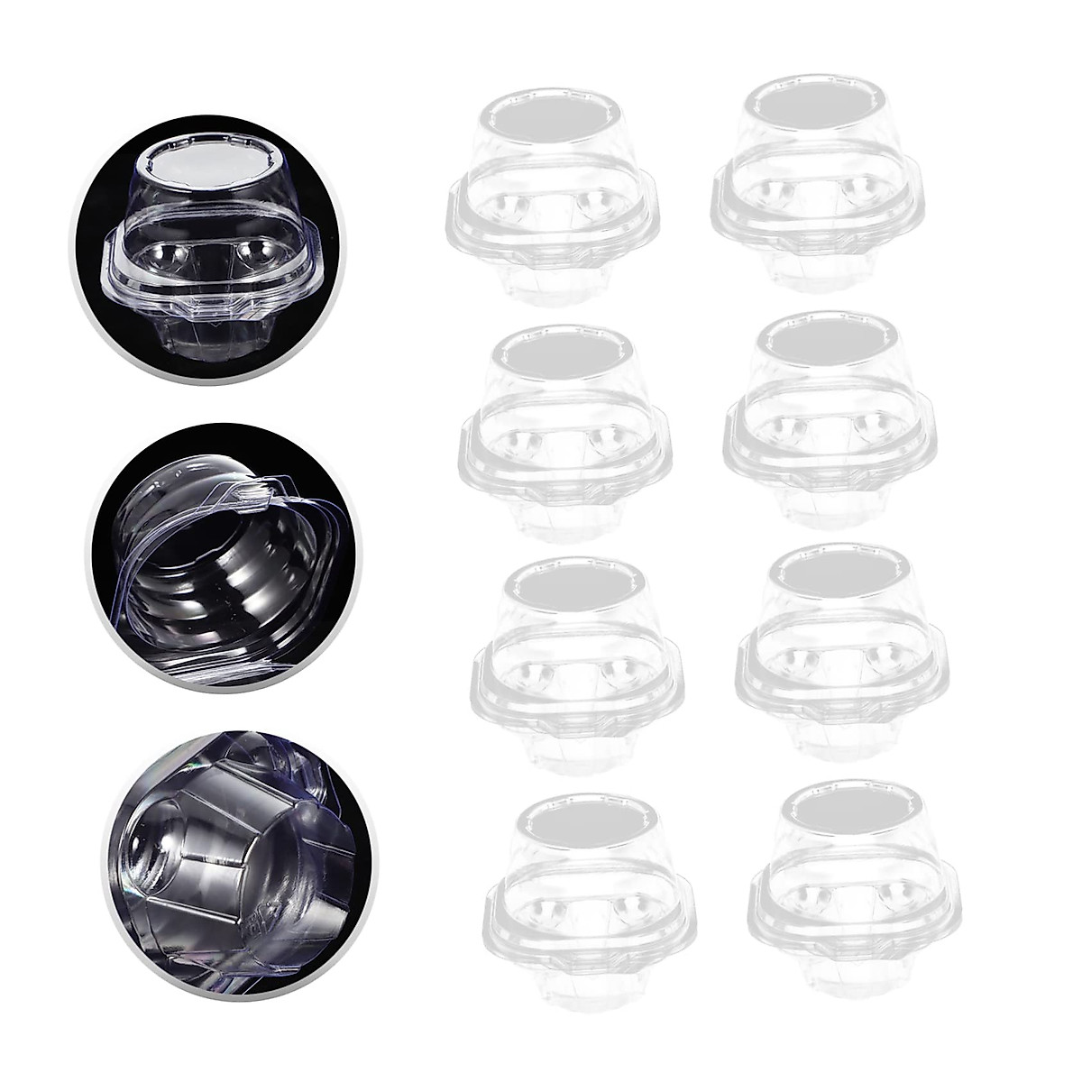 SOLUSTRE 150 Pcs Cake Packing Box Transparent Cake Cases Baking Cake Cases Cake Packing Containers Pastry Boxes Dessert Boxes Cupcake Boxes Cake Storage Boxes Packing Boxes Cookies Boxes