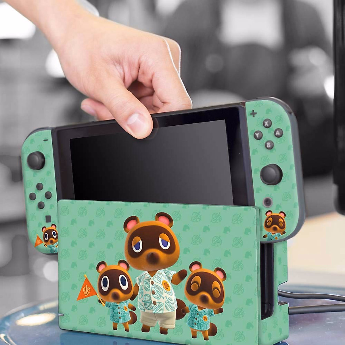 Controller Gear Aunthentic & Officially Licensed Animal Crossing: New Horizon - "Tom Nook & Team" Nintendo Switch Skin Bundle