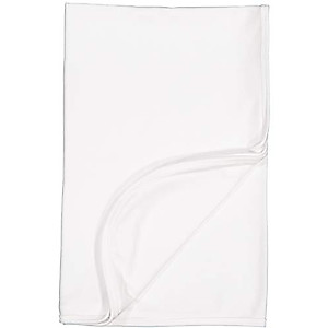 RABBIT SKINS Cotton Crib Blanket for Baby Infant Toddler Boy & Girl - 40 x 30 inches (1110), White, One Size