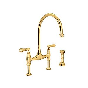 ROHL U.4719L-EG-2 Kitchen FAUCETS, 3.75 x 26.50 x 17.00 inches, English Gold