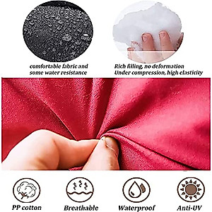 HERMJ Non-Slip Rocking Cushions for Living,Office,Dining Room or Nursery Use,Tufted 2 Piece Set,17"x17"and Seat Back 21"x17" Excluding Chairs