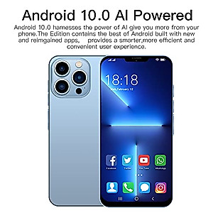 6.7Inch Unlocked Cell Phone Android Phones 2GB +16GB/SD128 GB Straight Talk Phone Dual Sim Boost Mobile Phones Smart Phones Unlocked New for Android10.0 (Blue)