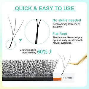 NAGARAKU W Eyelash Extension 3D Volume Premade Fan 0.07mm C curl 8-15mm mix Faux Mink Matte Black Cluster Easy Fanning yy Eye Lashes