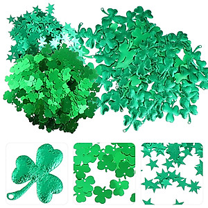 PRETYZOOM 1 Set Drip Paper Scrap St. Patricks Day Decor Prop Favor Wedding Diy Table Crafts Shamrocks Table Confetti Lucky Irish Confetti Shamrock Party Favor Make up Sprinkle Pvc