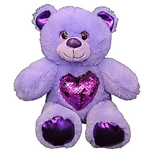 PLUSH TOYS WONDERLAND Glitz The Purple Bear 8 Inch Stuffed Animal Soft and Cuddly Plush Toy for Kids, Adorable Purple Teddy Bear Gift for Toddlers, Playtime, Birthday, and Snuggles