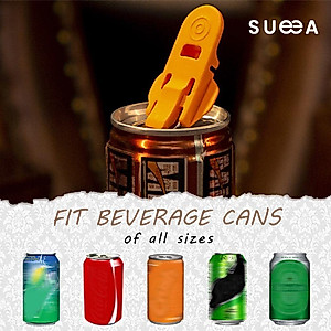 Sueea Easy Can Opener 3Pcs/6Pcs/12Pcs/Pack, Manual Easy Can Opener, Multiple Colors Plastic Tab Opener For Pop, Coke, Beer, Soda Drink Aluminum Beverage Can Top Ring Opener Tool (6pc-Color Random)