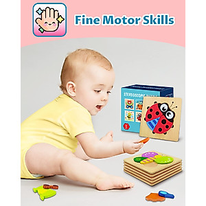 Bekayshad Wooden Puzzles Toddler Toys Gifts for 1 2 3 Year Old Boys Girls, Animal Jigsaw Puzzles Montessori Toys, Learning Educational Christmas Birthday Gifts for Girls Boys Ages 1-3