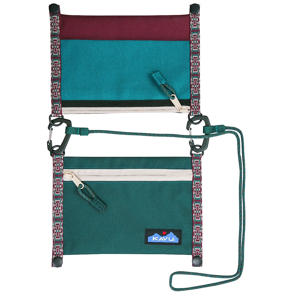 KAVU Tahom Crossbody Bag 2 in 1 Travel Pouch - Trail Mix