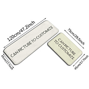 2 Pieces Country Bear Non-Slip Kitchen Rug Set,Wildlife Bear in The Jungle Woodland Rocky Mountain Water Absorb Microfiber Bathroom Mat Checkered Doormat Carpet for Laundry