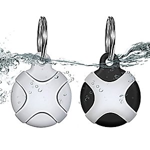 AirTag Holder, Waterproof Airtag Keychain 2 Pack, All-Around Protective Air Tag Case for Dog Cat Collar, Kids, Pets