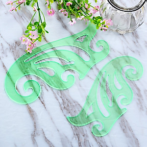 6 Pieces Plastic French Curve Ruler Multi-Function Comic Template Tool Set for Drafting Drawing Template, 6 Assorted Sizes