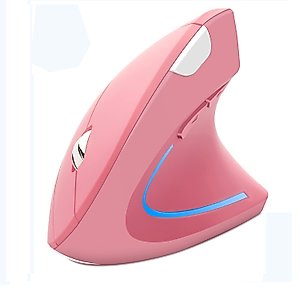 Wireless Mouse Ergonomic Vertical Mouse Ergo LED Light High Precision Optical Cordless Lightweight Mice Gift for Boy Girl Adults for PC Computer Laptop Mac Office,with Side Buttons, 800/1200/1600 DPI